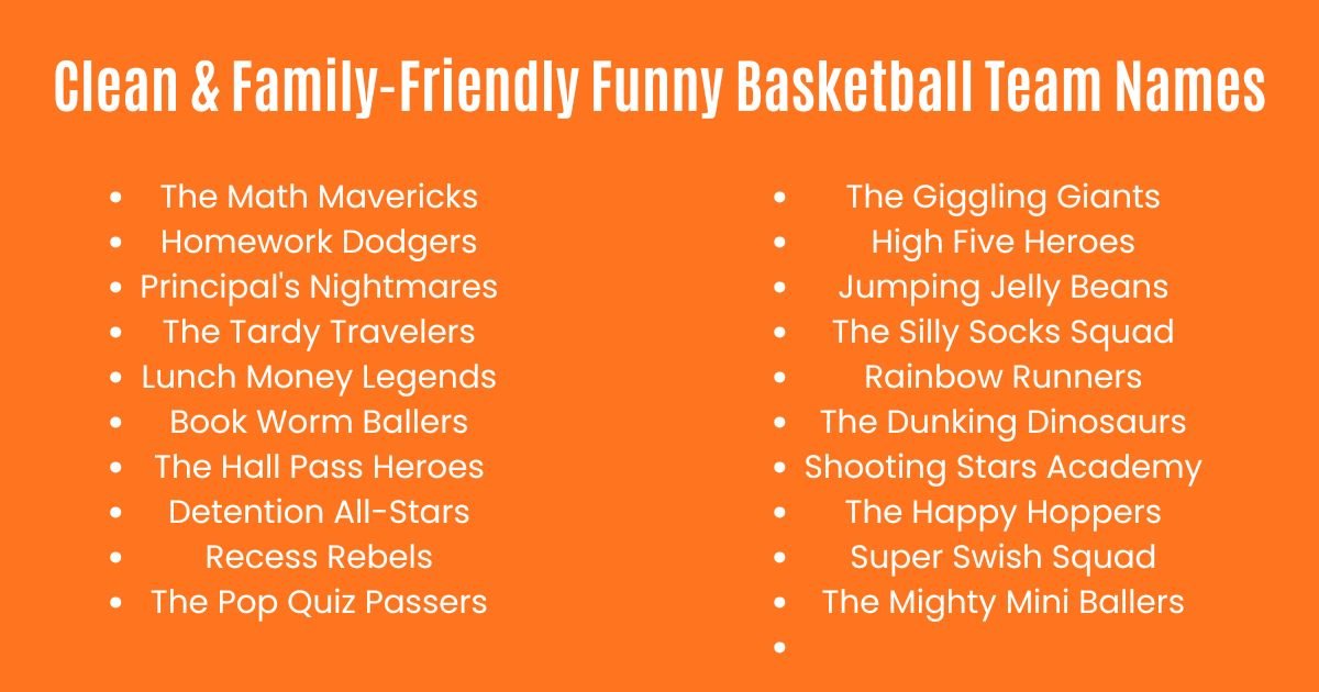 200+ Funny Basketball Team Names (Clean, Savage & Clever Ideas for 2026)