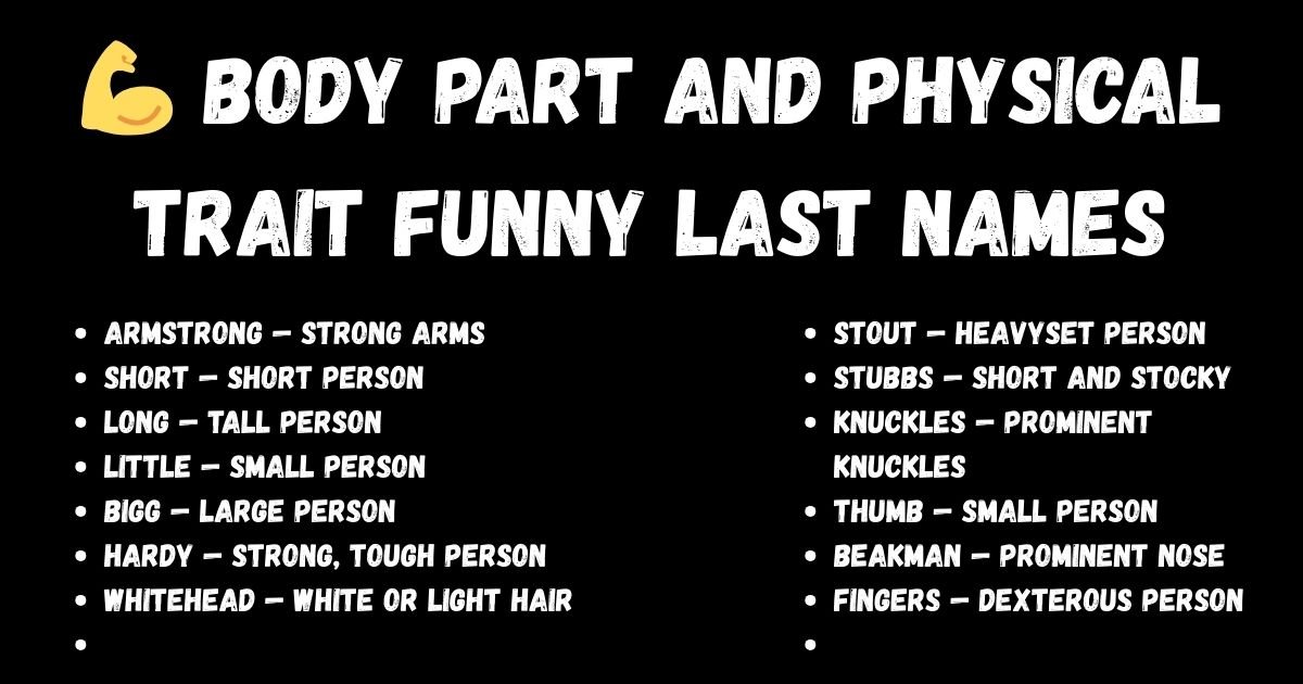 250+ Funny Last Names: A Lighthearted Look at Quirky Surnames That'll ...